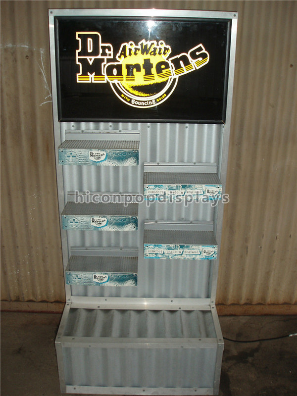 Free Standing Metal Display Racks Custom Advertising Shoes Display Rack ...