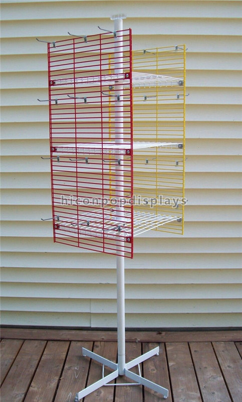 Colorful 4 - Way Metal Display Racks Rotating Gridwall Display Racks ...