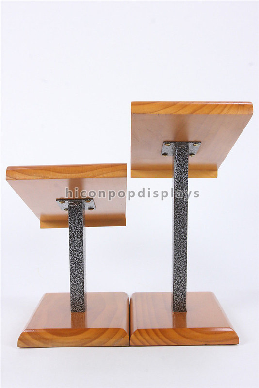 Clothing Shop Table Top Shoe Display Platforms , Commercial Wooden Shoe ...