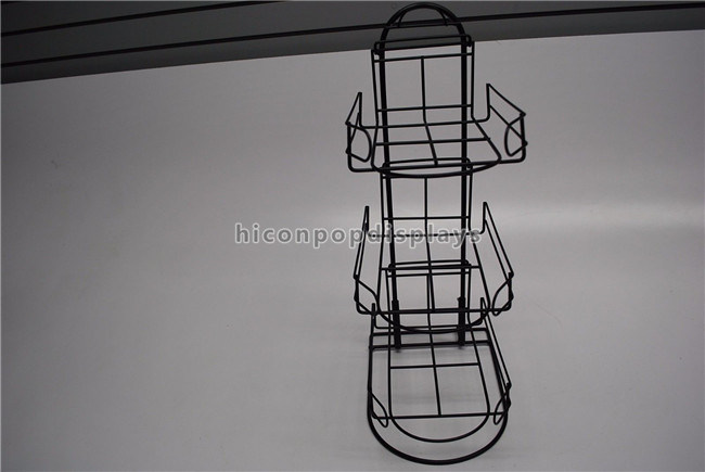 3 Tier Detachable Table Top Metal Display Racks For Sports Products Hat ...