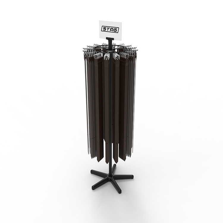 Clothing Store Display 18 Hooks Metal Belt Display Stand For Shop