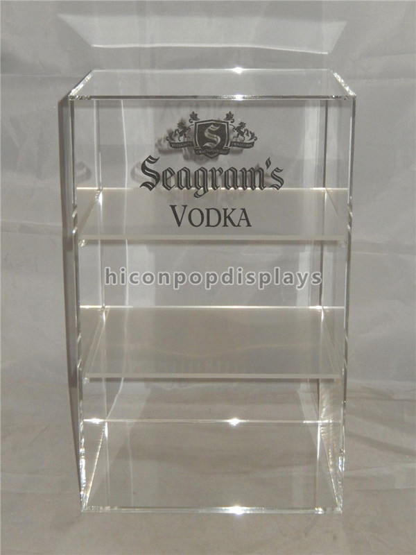 Liquor Store Wine Display Stand Acrylic Wine Display Case With Custom Logo