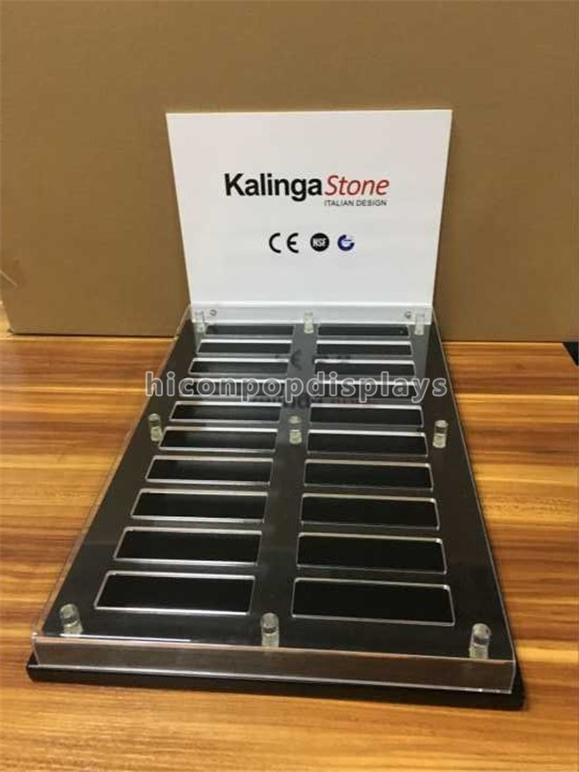 Showroom Custom Stone Granite Tile Display Stands With Metal Base ...