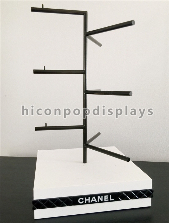 Durable Desktop POP Merchandise Displays Sunglass Display Rod With Wood ...