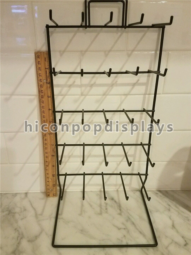Simple Hanging Retail Display Fixtures 5 Tier 25 Prong Wire Counter ...
