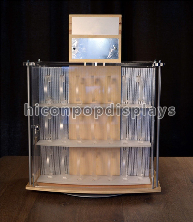 Acrylic Wooden Display Racks 2 - Sided Revolving Countertop Watch ...